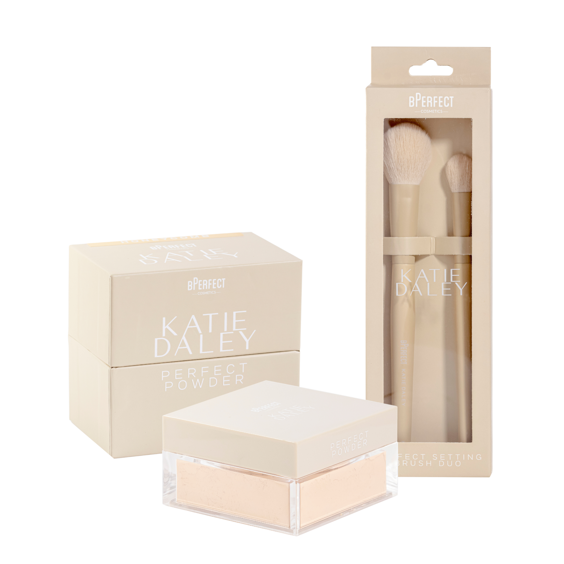 BPerfect x Katie Daley - Powder and Setting Brush Duo – BPerfect Cosmetics